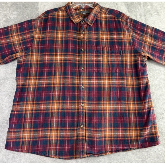 Eddie Bauer | Shirts | Eddie Bauer Flannel Shirt Mens Xxl Red Orange ...